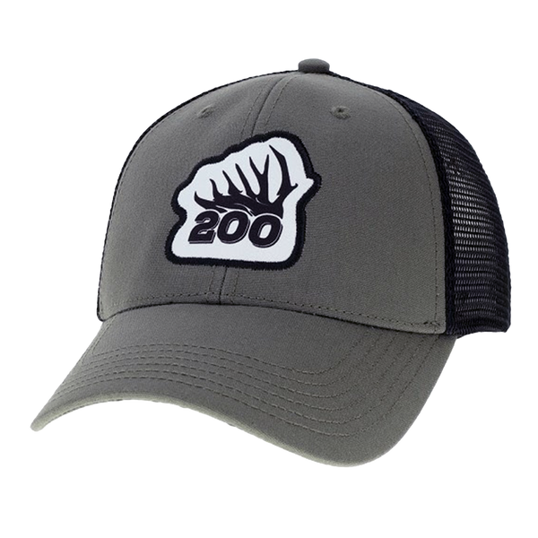 200 Gray/Black mesh - Silicone patch - Team 200 Apparel